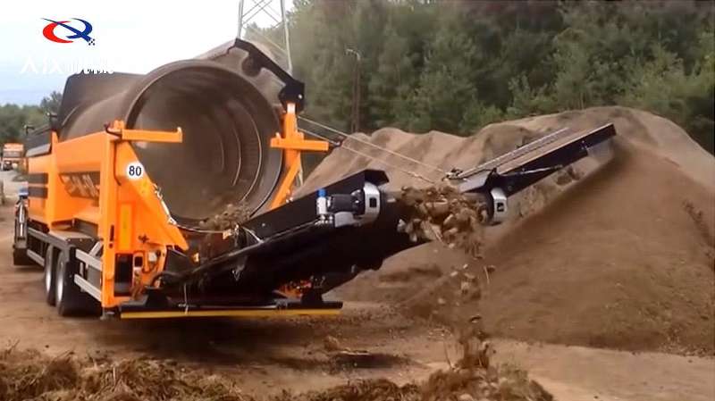 滚筒筛沙土筛分现场