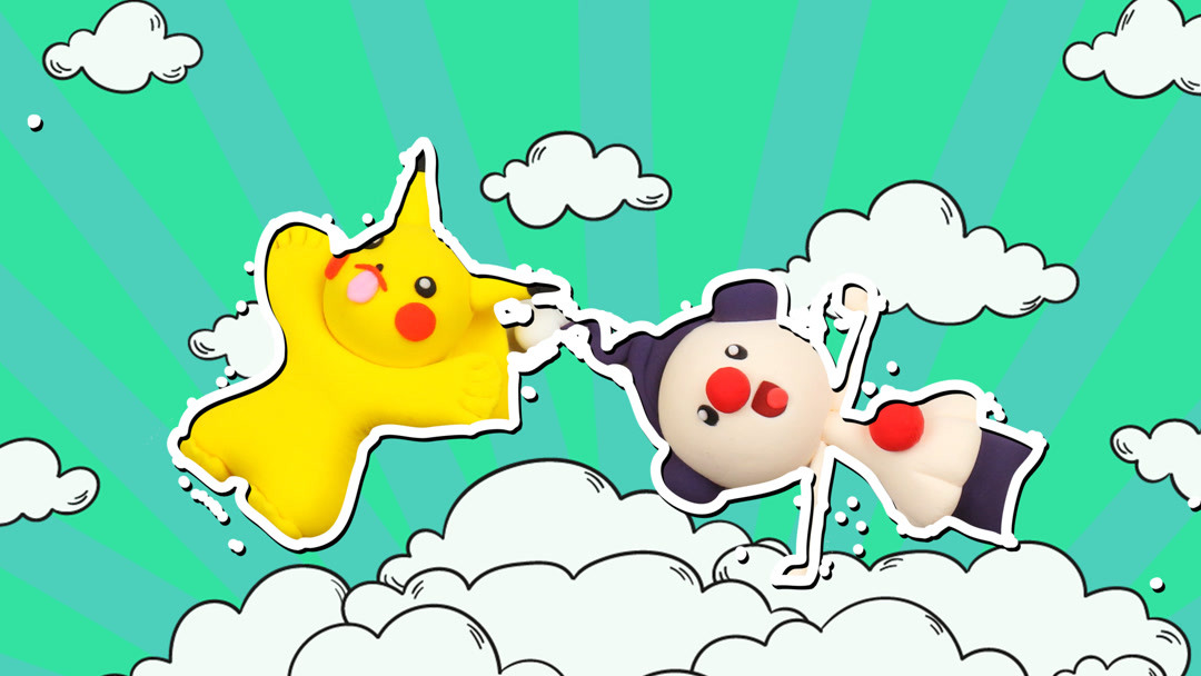 趣盒子手工课 第17集 精灵宝可梦口袋妖怪可爱魔尼尼彩泥粘土手工