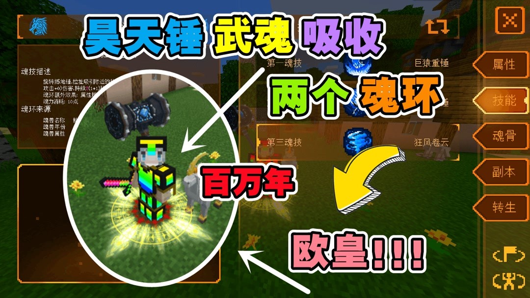 斗罗大陆1:小东昊天锤武魂吸收两个百万年魂环,今天运气爆棚!