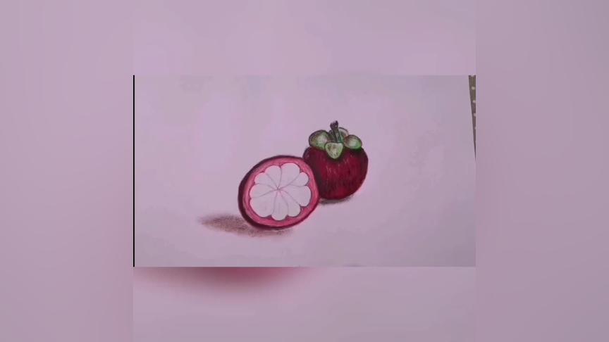 #水果 #爱画画 #油画棒 山竹到货