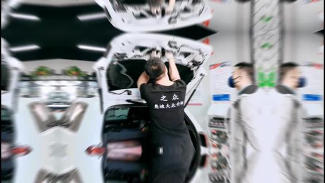 高7 R-line升级MIB 877B、原厂翻盖倒车影像