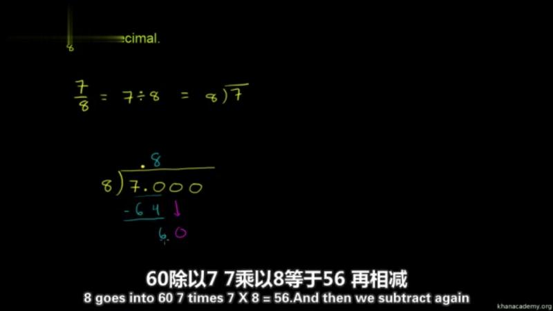 把分数化成小数例题