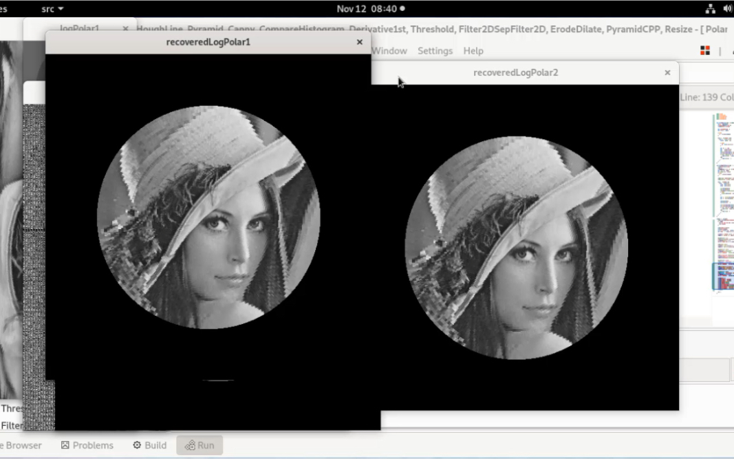 OpenCV的逆极坐标变换(二)
