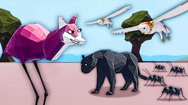 动物大战模拟器:我把蚂蚁和长颈鹿融合成了个长头怪!