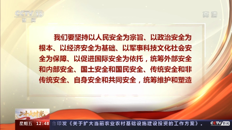 [二十大时光]解读二十大报告 什么是总体国家安全观?