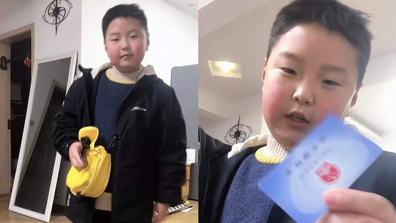 8岁儿子不想妈妈为工作烦恼,上交2000元压岁钱霸气放话:我养你