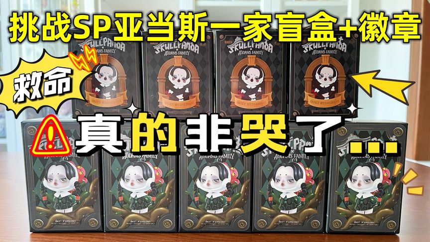真的有人能非成这样…挑战SP亚当斯一家盲盒+徽章!直接非哭了…