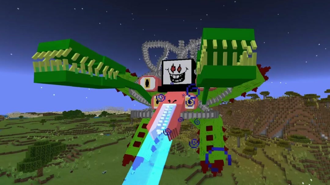 我的世界传说之下小花究极形态登场,秒杀所有生物