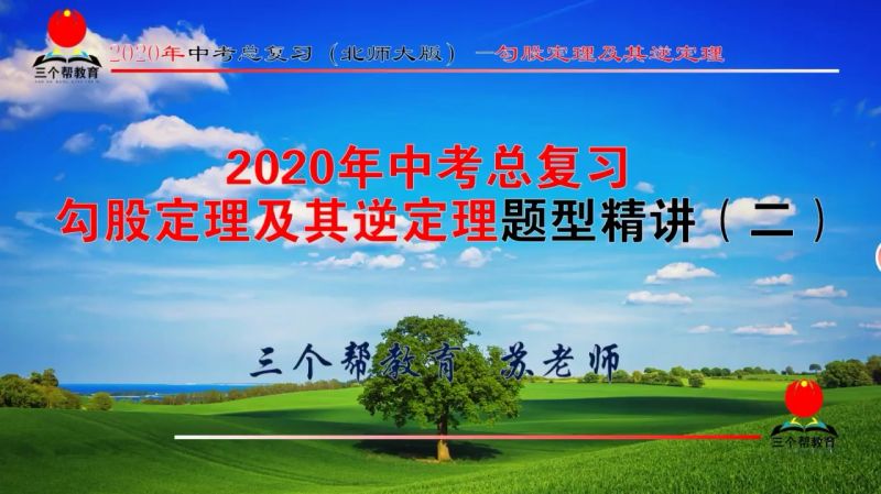 2020年中考总复习:勾股定理及其逆定理题型精讲(二)