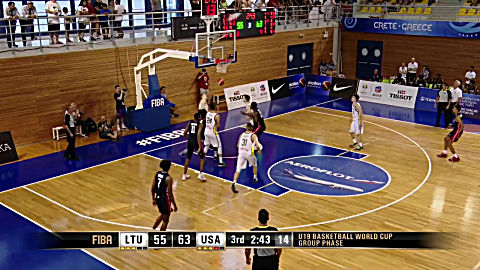 2019男篮U19世界杯小组赛集锦:美国VS立陶宛