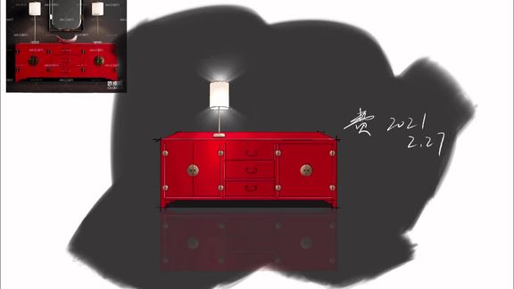 喜庆,继续努力的一天。#室内设计 #绘画 #画画 #手绘 #设计师