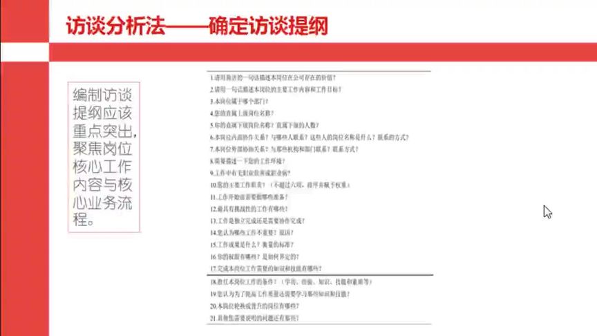 岗位分析之访谈分析法