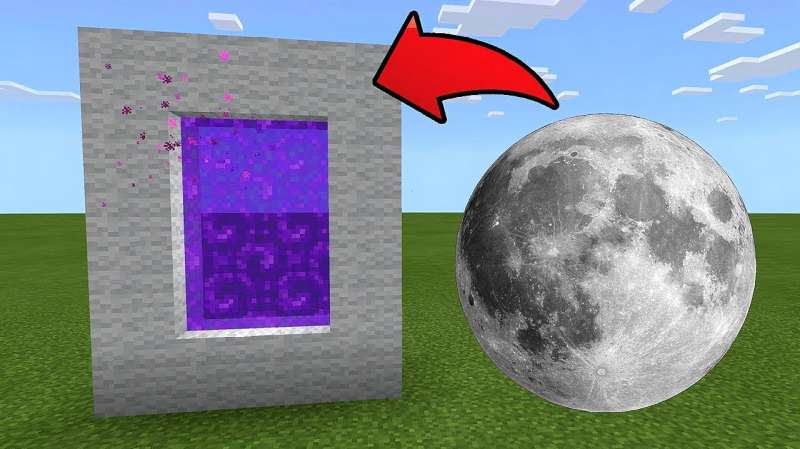 我的世界传送门:进入神秘的外天空,探险神秘的月球