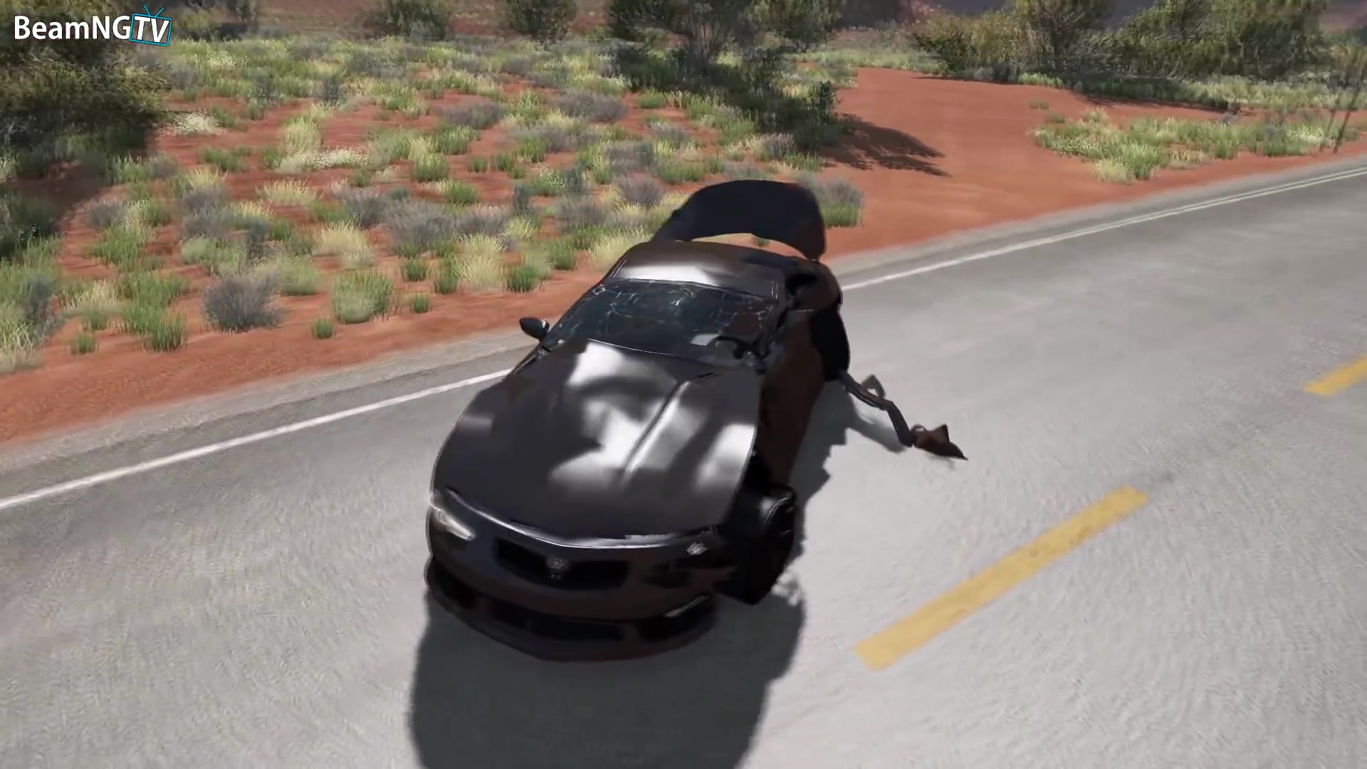 BeamNG模拟汽车高速车祸碰撞