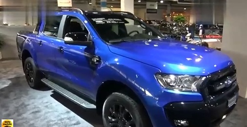 车展实拍福特皮卡车,不知道这车的四驱效果如何