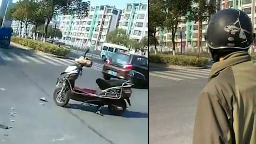 无锡男子骑车被撞倒地,一个操作救了命,被民警教育后还送感谢信