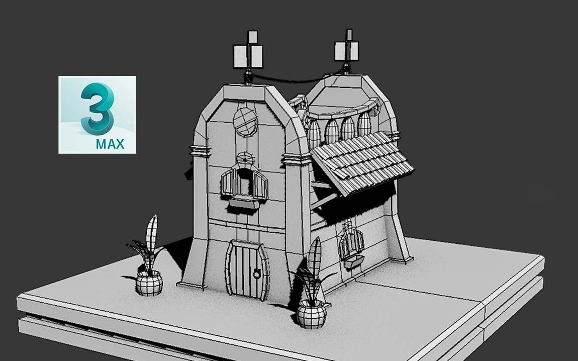 3dmax游戏场景建模: 游戏房子实战案例讲解 大厂模型师教你如何制作...