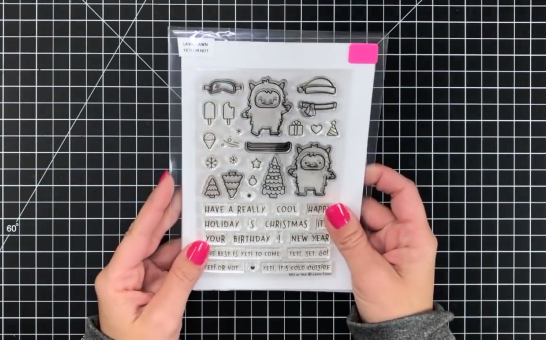 手工卡片贺卡 Lawn Fawn 小雪人图章刀模运用