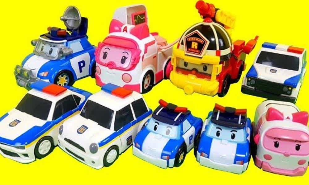 玩具动画:变形警车珀利拆盒组装