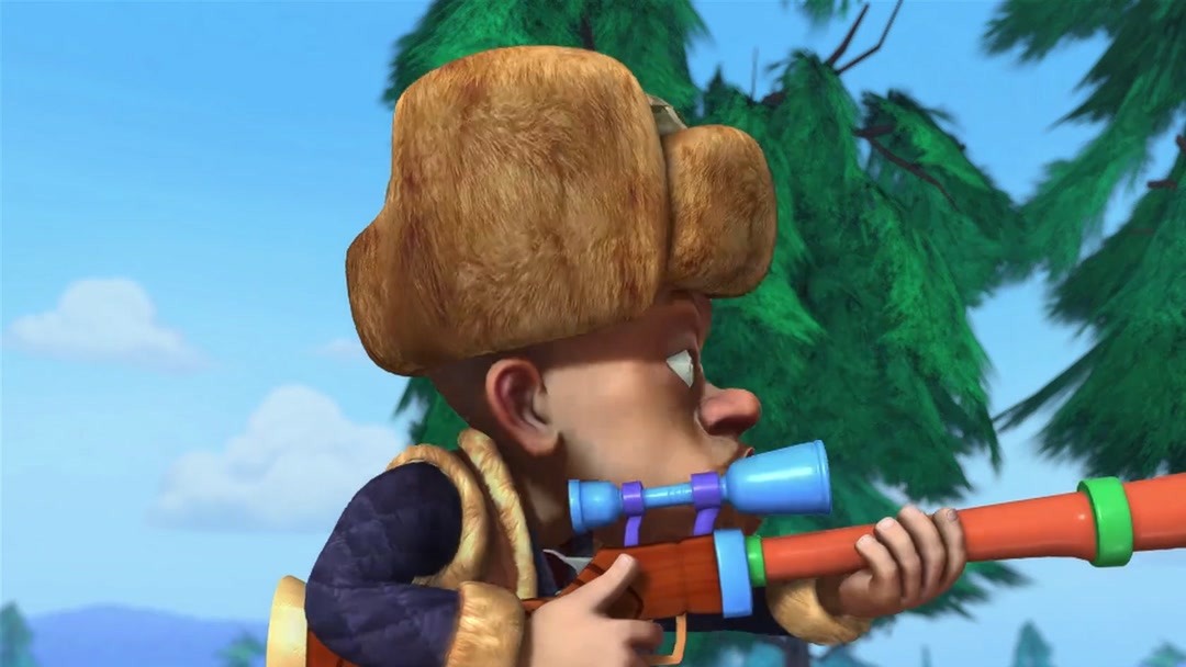 熊出没之丛林总动员:光头强中了自己布置的陷阱,太搞笑了