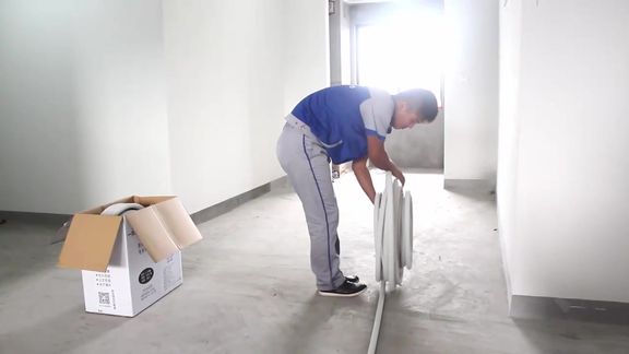 中央空调安装工艺part7—一体冷媒管十分方便#工艺 #安装