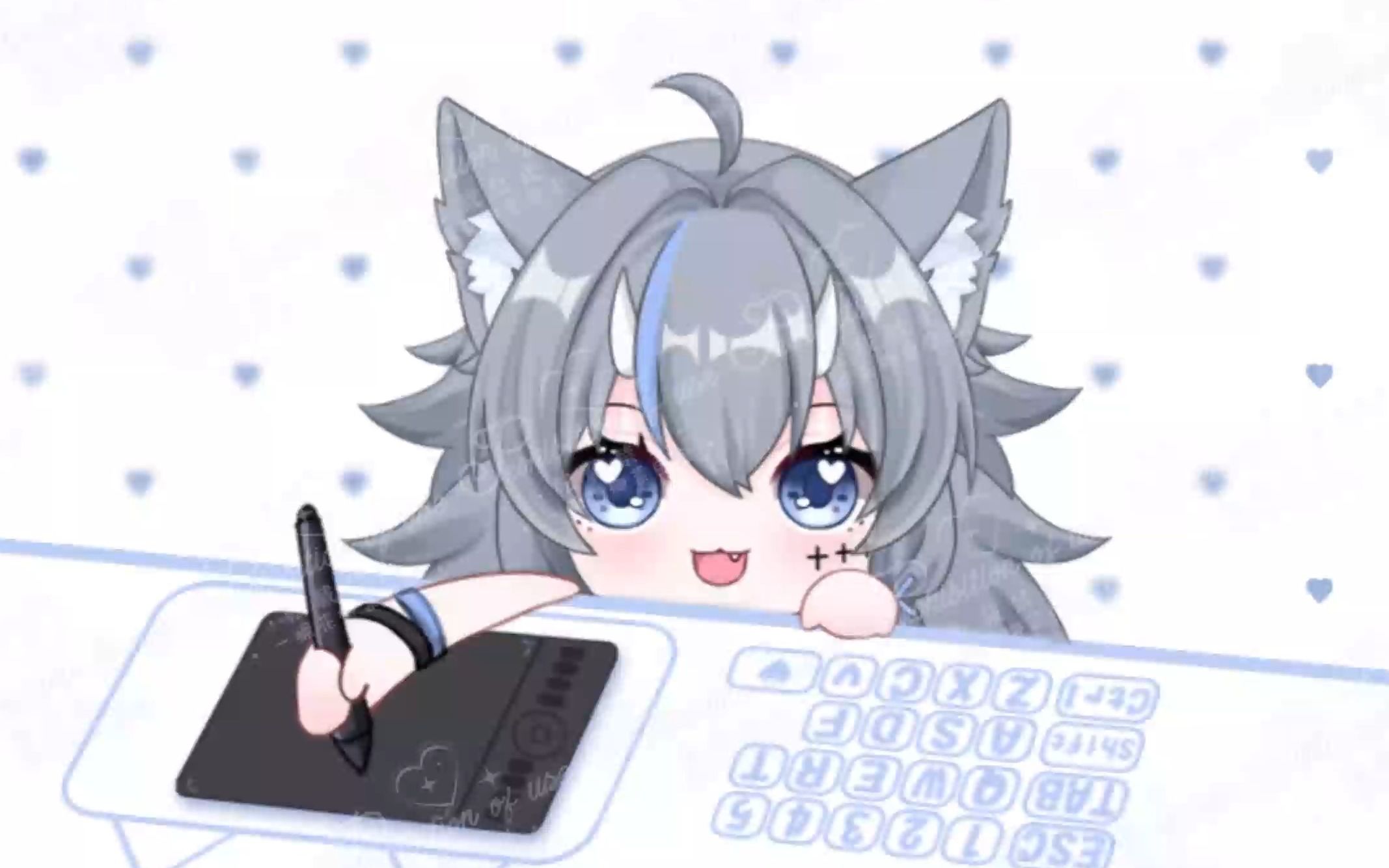 【Bongocat】Live2d数位板鼠标双模式 客单展示 自制桌宠 实机展示