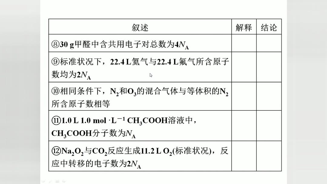 道尔顿化学物质的量计算(四)