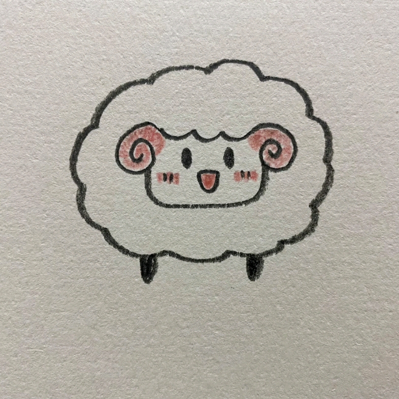 如何用简笔画画小绵羊