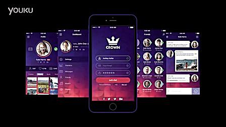 手机平板电脑模型应用程序展示视频AE模板 APP界面操作手势点击...