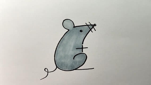 用7+2=9画小老鼠,亲子简笔画教学!