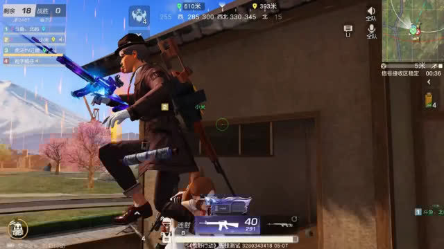 荒野行动燃战S11队友合作上房顶,决赛圈占着制高点