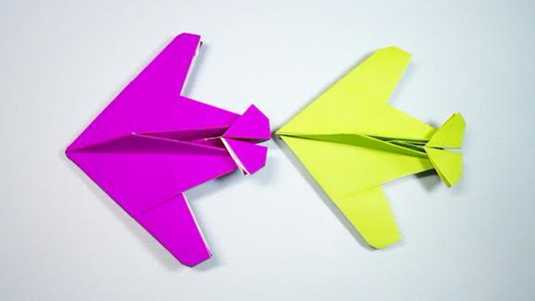 简单易学的纸飞机折纸,DIY手工飞机制作教程