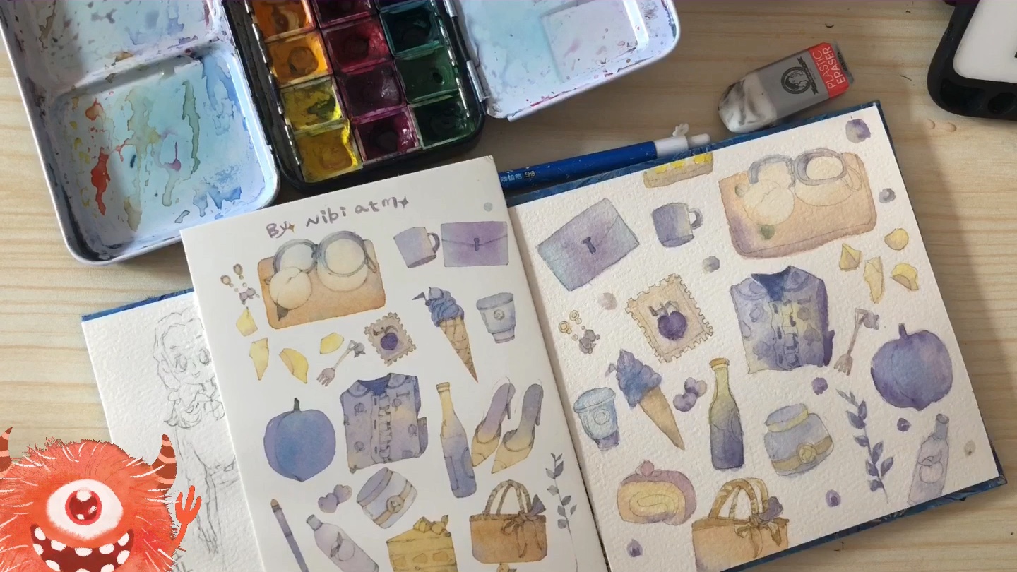 【临摹】小小的方格本要画完啦.开心