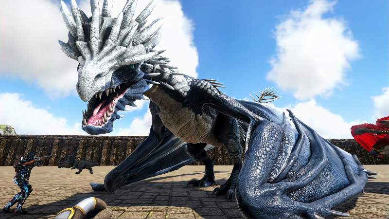 方舟生存进化 傻憨憨抓恐龙 14 捕捉风神翼龙冰龙群殴暗墨