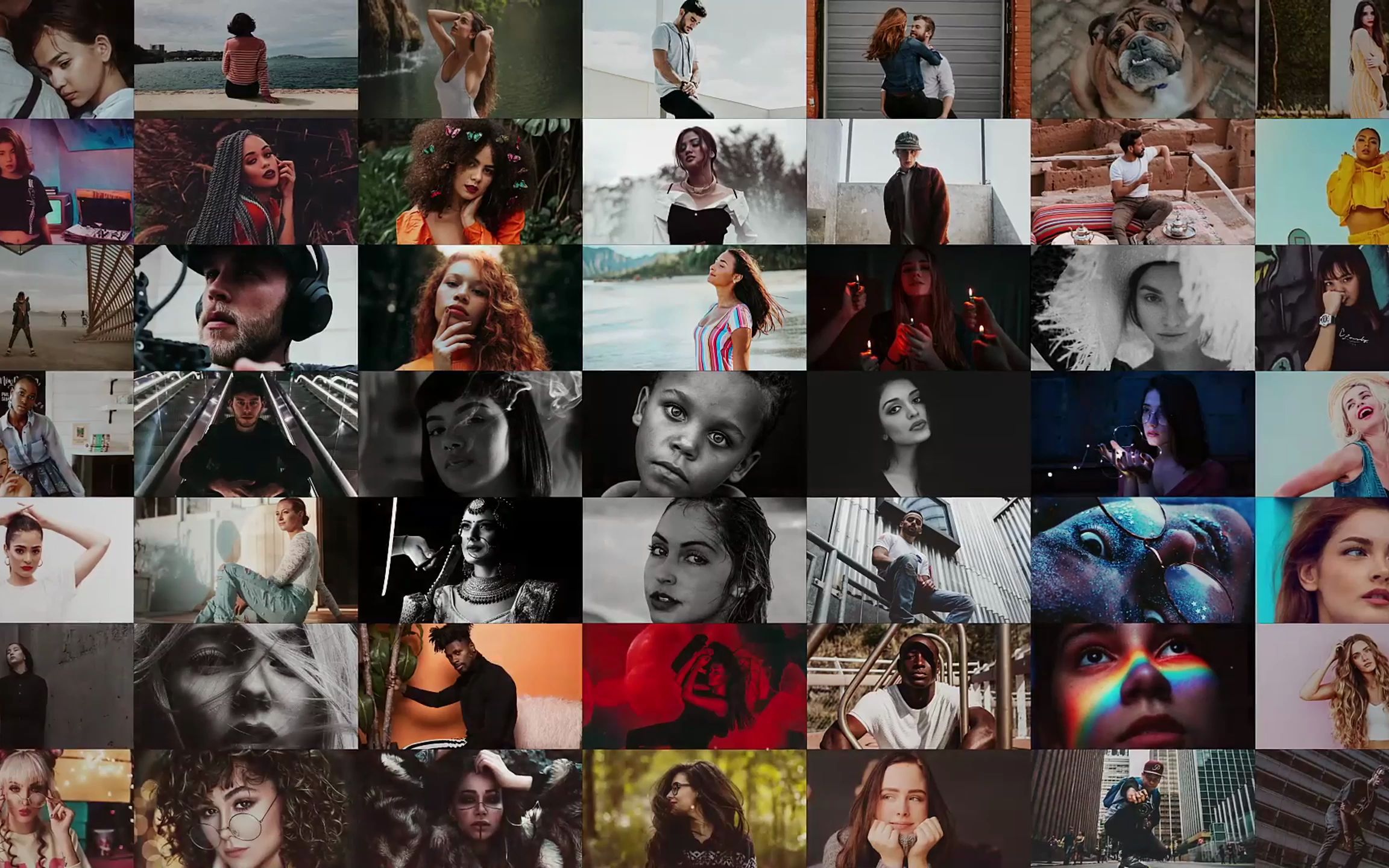 免费AE模板马赛克照片墙幻灯片制作视频动感折叠企业宣传相册