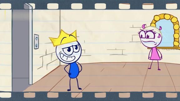 搞笑动画:长发公主在高楼上唱着歌,等待着她的王子来拯救她