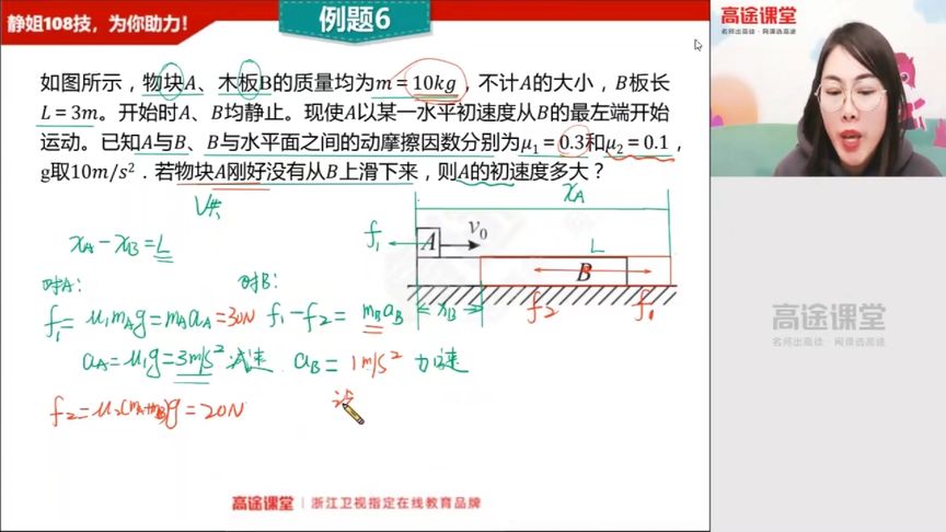 高一物理,牛顿第二定律板块模型4,高途课堂高明静