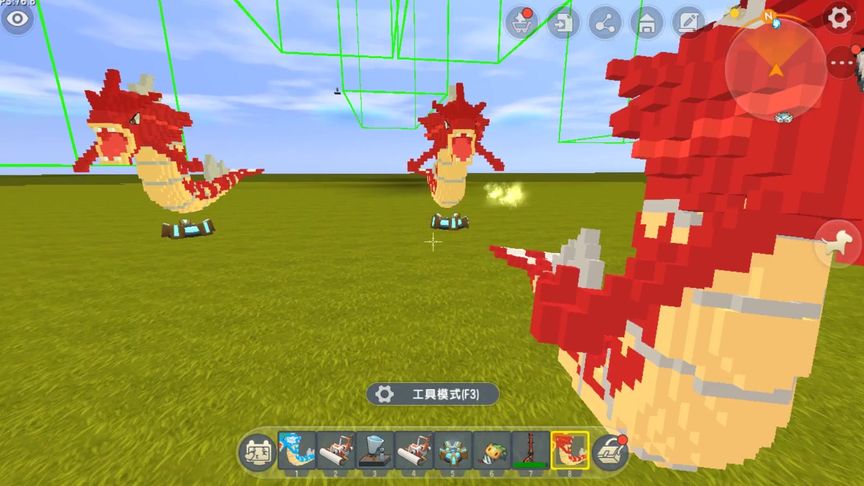 迷你世界模型:红色暴鲤龙来袭,放入游戏稀有度也是非常的高