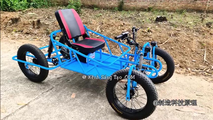 DIY 电动四轮自行车 #自制卡丁车