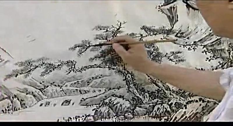 中国水墨山水画教学视频