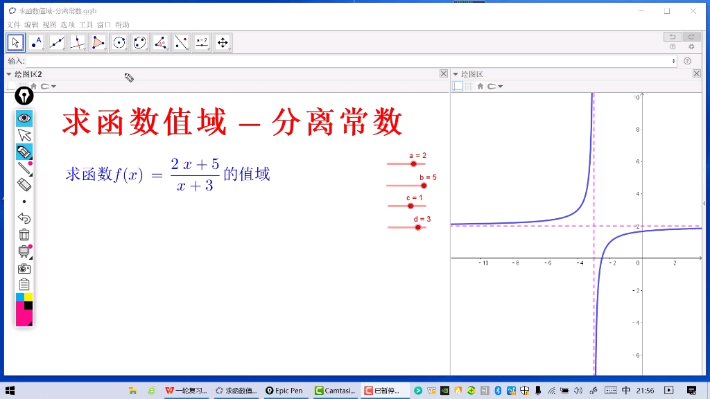 求函数值域1～分离常数