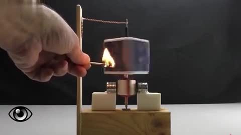 自由能电机模型 给它一束光 就能转动到永远