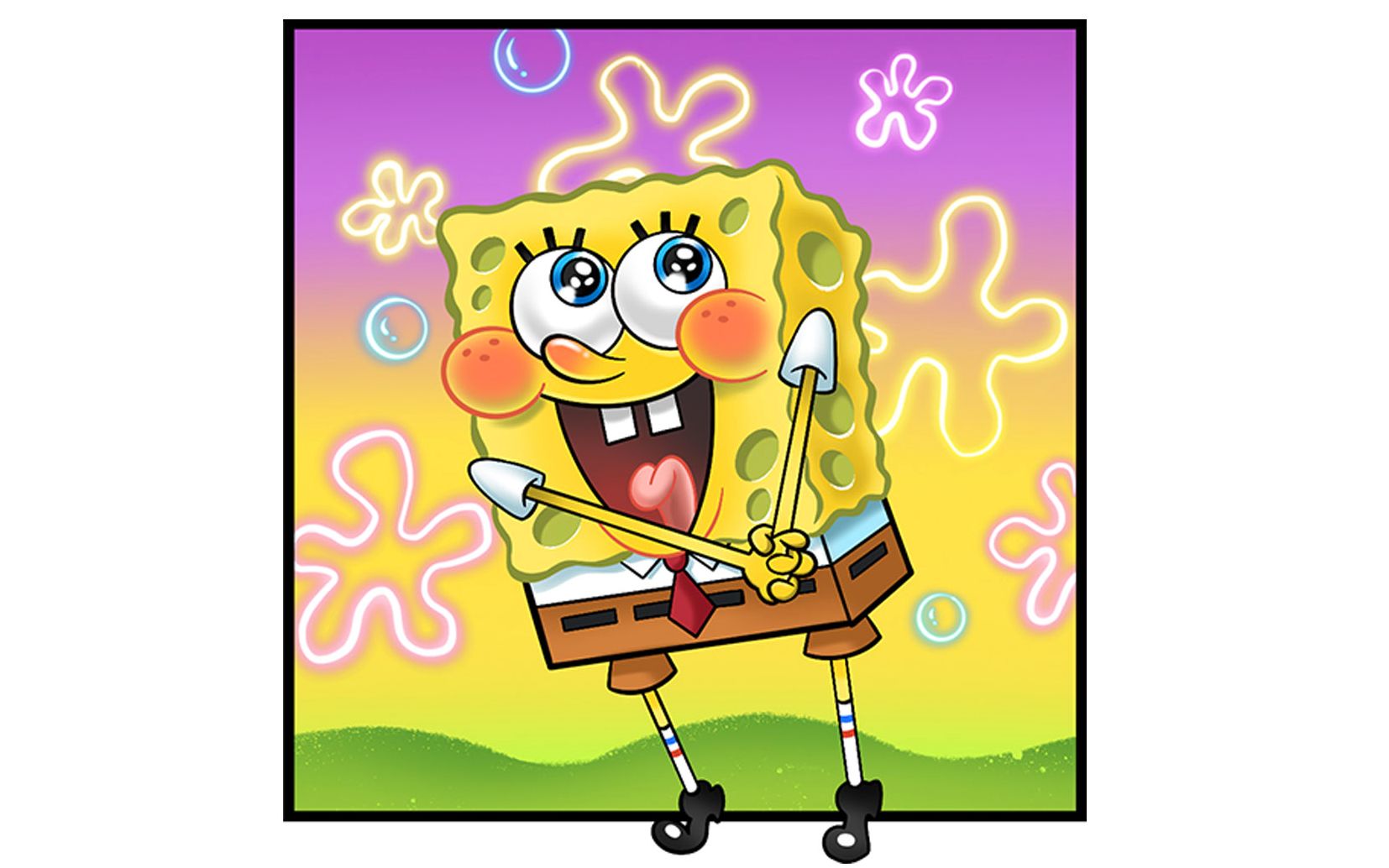 爸爸画的海绵宝宝VS我画的海绵宝宝