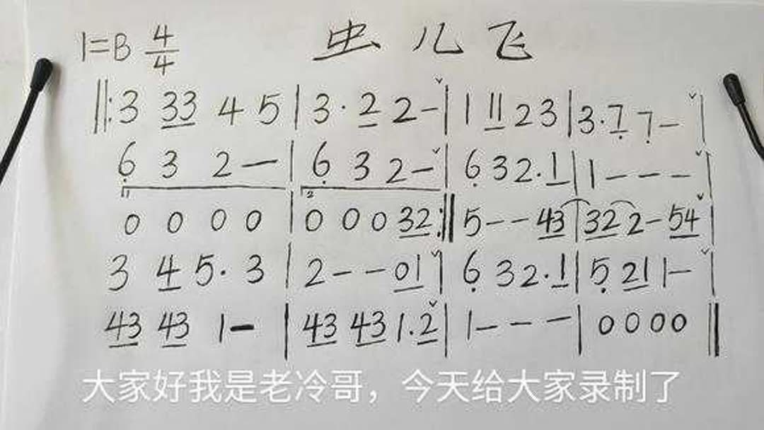 虫儿飞 简谱唱很好听哦!满满都是儿时的味道。