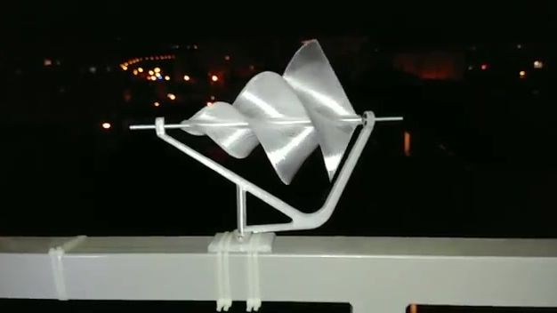 3D打印阿基米德螺旋风车模型演示(二)