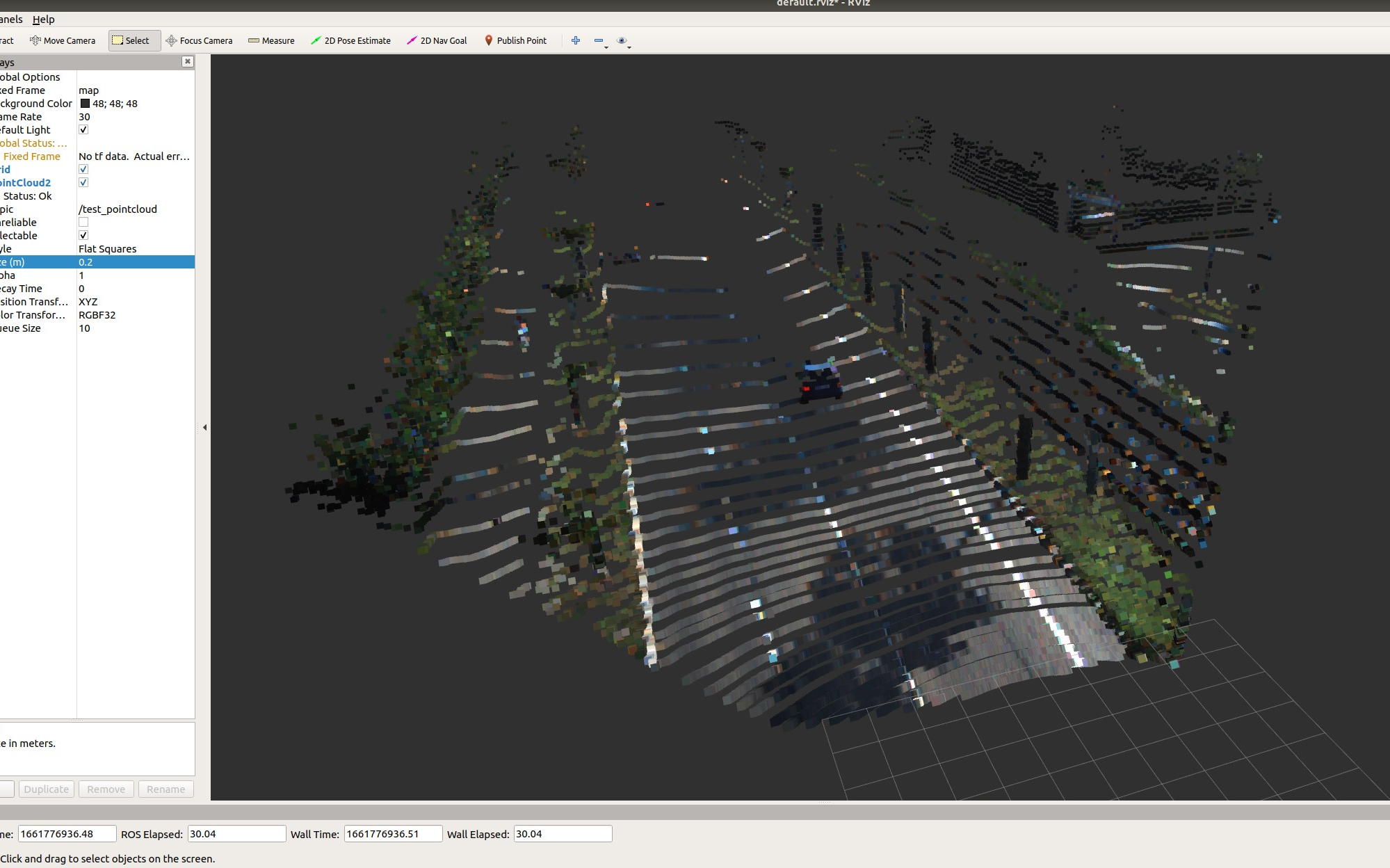 用python将着色点云在ros中发布—解析PointCloud2与Rviz可视化源码