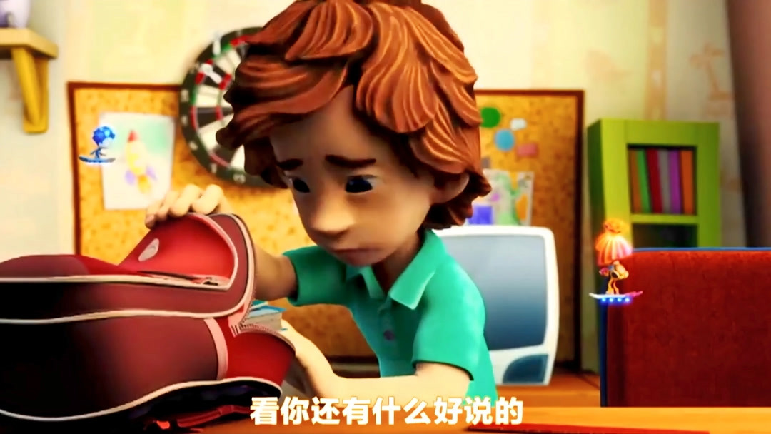 螺丝钉动画:吉姆和螺小诺制作整理文具的智能背包