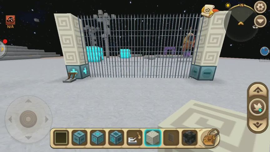 迷你世界:一分钟教你制作学校滑动铁门教学