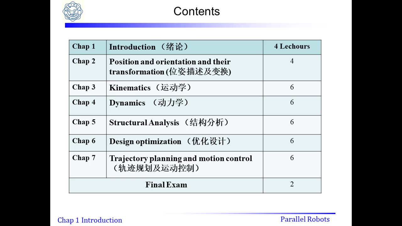 并联机器人课程介绍