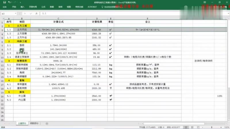 2.砖砌电缆沟工程量套价